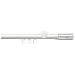 Gardinenstange Liedeco "Innenlaufgarnitur 20 mm Power Zylinder Acryl" Gr. 2, weiß, L:160cm Ø:2mm, Aluminium, Gardinenstangen, Gardinenstange Komplett