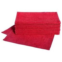 Gästehandtücher Dyckhoff "Kristall", rot, B:30cm L:50cm, Frottier, Obermaterial: 100% Baumwolle, Handtücher, mit Bordüren