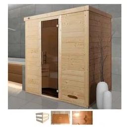 Sauna Weka "Kemi", beige (naturbelassen), ohne Ofen, (ohne Ofen), Saunen, ohne Ofen