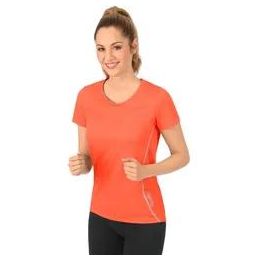 T-Shirt TRIGEMA "TRIGEMA Sportshirt COOLMAX", Damen, Gr. L, rot (powerrot), 100% Polyester (recycelt), Shirts
