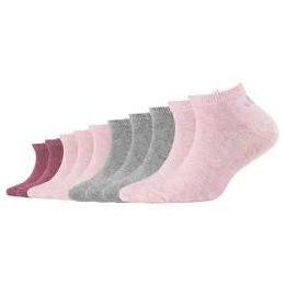 Sneakersocken s.Oliver "essentials", Kinder, Gr. 39-42, rosa (grau, rose meliert), Baumwolle, Elasthan, Polyamid, meliert, normal, Socken, weiche Zehennähte, druckfreies Minibündchen