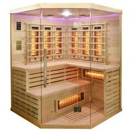 Infrarotkabine Sanotechnik "DELUXE", beige (natur), integrierte Steuerung, (ohne Ofen), Saunen, für 3-4 Personen