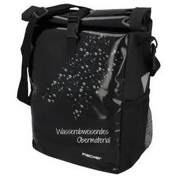 Fahrradtasche Fischer FAHRRAD, schwarz, Taschen, B/H/T: 43,5cm x 41cm x 35cm, Polyester, Tarpaulin, B:43,5cm H:41cm T:35cm
