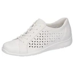 Waldläufer Schnürschuh WALDLÄUFER "HINATA", Damen, Gr. 8 (42), weiß, Nappaleder, unifarben, Schuhe, Komfortschuh, Halbschuh, Freizeitschuh in Weite H (=sehr weit)