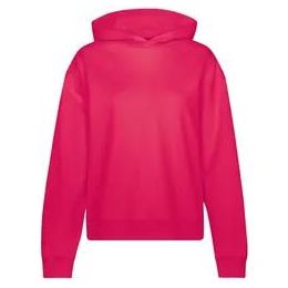 Sweatshirt TRIGEMA "TRIGEMA Dünner Oversize-Hoodie", Damen, Gr. XS, orange (koralle), 50% Baumwolle, 50% Polyester, Basic, Sweatshirts