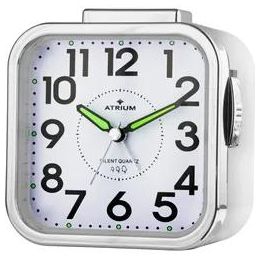 Quarzwecker Atrium "A530-0", silber (weiß, silberfarben), Wecker, Wecker, Schlafzimmer, schleichende Sekunden, ansteigender Alarm,Snooze