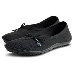 Barfußschuh Leguano "LADY LOOP", Damen, Gr. 41, schwarz, Textil, Schuhe Barfußschuh Ballerina Sommerschuh, Ballerina, Slipper, Bequemschuh mit süßer Zierschleife