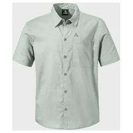 Schöffel Outdoorhemd SCHÖFFEL "Urban Shirt Style Kalmen MNS", Herren, Gr. 48, Normalgrößen, grau (9205, grau), Oberstoff : 73% Baumwolle 27% Hanf, V-Ausschnitt, Hemden
