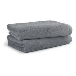 Möve Badetücher MÖVE "Superwuschel 100% Premium Cotton Baumwolle", beige (stone), B:80cm L:150cm, Walkfrottier, Obermaterial: 100% Baumwolle, Handtücher, Spar-Set, Made in Germany, 2x Badetücher mit Bordüre, einfarbig, weich