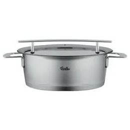 Bratentopf Fissler "Phi Collection", silber (silberfarben), B:27,5cm H:13,5cm L:35cm &Oslash;:24cm, T&ouml;pfe, Bratentopf, cookstar Allherdboden; Edelstahl 18/10; Made in Germany