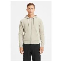 Jack & Jones Kapuzensweatjacke JACK & JONES "JJECHARGE Hoodie mit Rippbündchen und praktischen Taschen", Herren, Gr. XS, gelb (moonbeam), angeraute Sweatware, Obermaterial: 80% Baumwolle, 20% Polyester, unifarben, loose fit taillenbedeckt, ohne Ausschnitt, Rippbündchen, Sweatjacken, unifarben, modisch, loose fit, Baumwollmischung, Kapuze