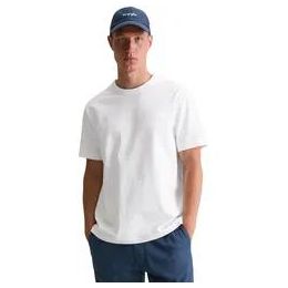 Marc O'Polo T-Shirt MARC O'POLO DENIM, Herren, Gr. M, weiß, Single Jersey, Obermaterial: 100% Baumwolle, relaxed fit, Rundhals, Shirts, relaxed, aus mittelschwerem Baumwolljersey