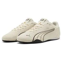 Sneaker Puma "CATCH SD", Gr. 43, schwarz (alpine snow, Puma schwarz), Leder, unifarben, Schuhe, Design auf den Spuren des Puma Speedcat
