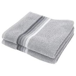 Handtücher Dyckhoff "Chenille", grau, B:50cm L:100cm, Frottier, Frottier, Handtücher