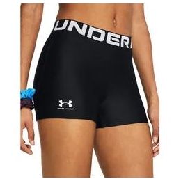 Trainingsshorts Under Armour "UA HG SHORTY", Damen, Gr. XS, N-Gr, weiß (schwarz,, weiß), Obermaterial: 87% Polyester, 13% Elasthan, Hosen