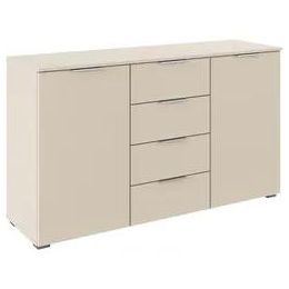 Kombikommode Rauch "Sideboard Schubladenkommode AGORDO mit Dekor- oder Hochglanzfront", beige (champagner, B:120cm H:81cm T:42cm, Holzwerkstoff, Sideboards, vier große Schubladen, mit insgesamt 4 Einlegeböden MADE IN GERMANY