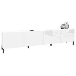 borchardt Möbel Lowboard BORCHARDT MÖBEL, weiß (weiß hg), B:200cm H:45cm T:35cm, Spanplatte, Sideboards, Metallfüße, grifflose Optik