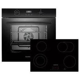 respekta Backofen-Set "Julius + Benjamin", Energieeffizienz: A+ (A+++-D), schwarz, Herdsets