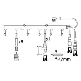 Bosch Zündleitungssatz für BMW 12121720529 12121710664 0 986 356 323