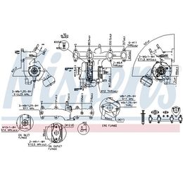 NISSENS Lader, Aufladung mit Dichtungen für SKODA VW SEAT AUDI FORD 038253019NX 038253010G 038253016LX 93090