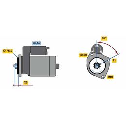 Bosch Starter 12V für VW AUDI PORSCHE 059911023S 059911024HX 059911024EX 0 986 024 050