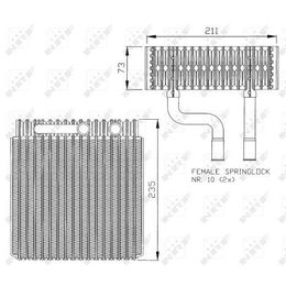 NRF Verdampfer, Klimaanlage für FORD XS4H19850AB XS4H19850AA 1062481 36073