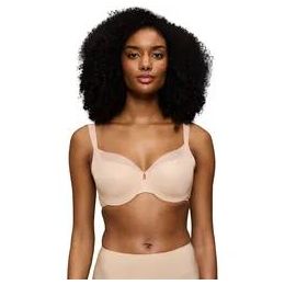Minimizer-BH Triumph "Body Make-Up Illusion Curve", Damen, Gr. 95, Cup G, beige, Microtouch, Obermaterial: 80% Polyamid, 20% Polyester, Basic, BHs Minimizer-BH, verkleinert die Brust optisch, breite Tr&auml;ger, formend, weich