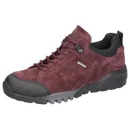 Waldläufer Trekkingschuh WALDLÄUFER "H-AMIATA", Damen, Gr. 7 (40,5), rot (bordeaux, schwarz), Gummi, Textil, Veloursleder, Schuhe, Freizeitschuh, Halbschuh, Outdoorschuh mit TEX-Ausstattung, H-Weite