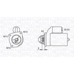 MAGNETI MARELLI Starter 12V für FORD VOLVO 3M5T-11000-DC 8603409 4M5T-11000-FD 063721377010