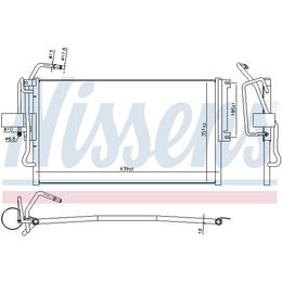 NISSENS Kondensator, Klimaanlage für VAUXHALL OPEL 52485274 1618114 1850065 94653