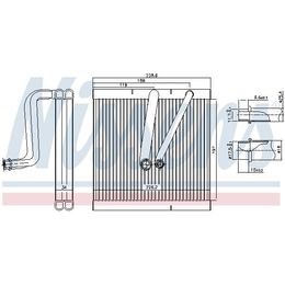 NISSENS Verdampfer, Klimaanlage mit Rohrleitung für SKODA VW SEAT AUDI 6Q0820103C 6Q0820103D 6Q0820103F 92321