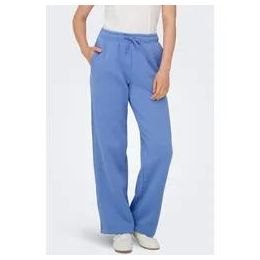 Sweathose Only "ONLBEST STRAIGHT PANT SWT NOOS", Damen, Gr. S (36), N-Gr, blau (ultramarine), Sweatware, Obermaterial: 65% Polyester, 35% Baumwolle, unifarben, lang, Hosen
