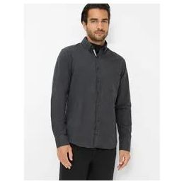 Businesshemd Brax "Style DANIEL", Herren, Gr. 3XL, Normalgrößen, dunkelgrau, Web, 100% Baumwolle, Hemden