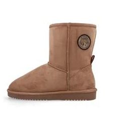 O`Neill Schlupfboots O'NEILL "BESIANA WOMEN HIGH", Damen, Gr. 40, warm taupe, Synthetik, Schuhe, Winterschuhe, Winterboots, Snowboots, Schlupfstiefel