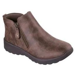 Stiefelette Skechers "LOVELY VIBE-FALL IN BLOOM", Damen, Gr. 37, dunkelbraun, Lederimitat, used, Schuhe, Winterboots mit Air-Cooled Memory Foam Komfort-Innensohle