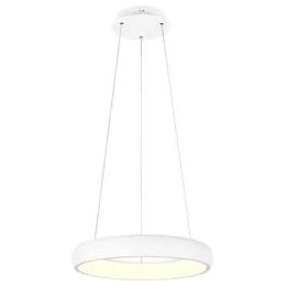 Trio LEUCHTEN LED Pendelleuchte "CARDONA, LED Ring Hängeleuchte, 3300 Lumen 29W, Lichtfarbe einstellbar", weiß (weiß matt), 1, Ø 46,5cm H: 150cm, 1 Stk., Leuchten, 2300/3000/4000K warmweiß bis kaltweiß, 3 Stufen dimmbar Höhe 150cm Ø46