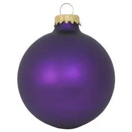 Weihnachtsbaumkugel KREBS GLAS LAUSCHA "CBK83309, Weihnachtsdeko, Christbaumschmuck, Christbaumkugeln Glas", lila (flieder), Ø:7cm, Glas, Weihnachtsbaumkugeln