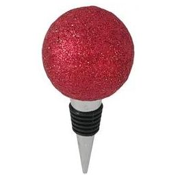 Flaschenverschluss AM Design "Kugel", rot, B:5cm H:8cm L:5cm, Kork, Polyresin, Flaschenverschlüsse, 3er Set, 5x9 cm
