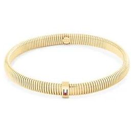 Armband Tommy Hilfiger "STRETCH BRACELETS", gelbgoldfarben, blau, weiß, rot, Armbänder, Damen, 16,5cm, Edelstahl