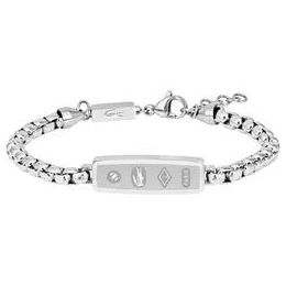 Armband Lacoste "DISTRICT", edelstahlfarben, Armbänder, 21,5cm, Edelstahl