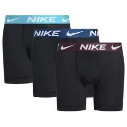 Boxer Nike UNDERWEAR "BOXER BRIEF 3PK", Herren, Gr. L, bdy crush, dusty cactus, blau force, Jersey, Obermaterial: 92% Polyester, 8% Elasthan, unifarben, körpernah, Unterhosen, mit Nike Logo-Elastikbund