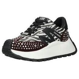 Sneaker Steve Madden "Steve Madden Sneaker Lederimitat/Textil", Damen, Gr. 39, zebra, Lederimitat, Textil, Schuhe