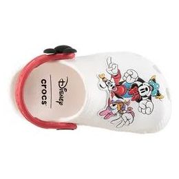 Clog Crocs "Mickey Friends Cls Clog T", Kinder, Gr. 22, weiß multi, CrosliteTM, kontrastfarbene Details, Schuhe, Hausschuh mit buntem Motiv
