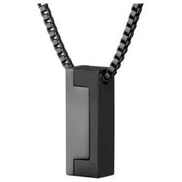 Kette mit Anhänger BOSS "CANDOR JEWELRY", schwarz, Halsketten, Damen, Edelstahl, L: 70 B: 2mm, B:2mm