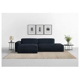 Ecksofa Trendmanufaktur "Braga, mit hochwertigem Kaltschaum, L-Form, in Cord erhältlich", blau (nachtblau), B:275cm H:72cm T:160cm, 100% Polyester, Sofas, modernes Sofa, Couch mit hohem Sitzkomfort, 275/72/160 cm (B/H/T), Topseller