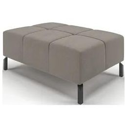 Hockerbank Inosign "Ancona New", grau (taupe), B:107 H:43 T:71, 100% Polyester, Hocker, passend zum Ecksofa "Ancona New", auch in Easy care-Bezug
