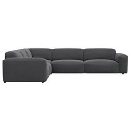 Ecksofa FLEXLUX "Lucera, super bequem durch hochwertigen Sitzaufbau mit Kaltschaum", grau (dervit grau), B:319cm H:73cm T:285cm, 100% Polyester, Sofas, modern & anschmiegsam, L-Form, Designsofa
