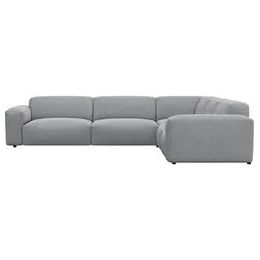 Ecksofa FLEXLUX "Lucera, super bequem durch hochwertigen Sitzaufbau mit Kaltschaum", grau (sophisto grau), B:319cm H:73cm T:285cm, 100% Polyester, Sofas, modern & anschmiegsam, L-Form, Designsofa