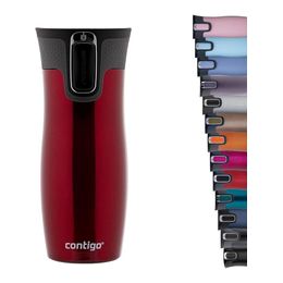 Contigo Thermobecher West Loop Autoseal Edelstahl Isolierbecher 470 ml Farbe Red | Gr.: onesize