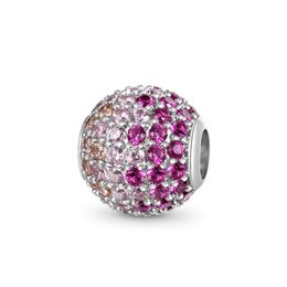 GNOCE Sterling Silber Rosa Pink Zirkonia Charm | Gr.: onesize